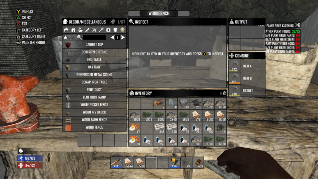 7dtd ワークベンチの作り方と使い方、回収方法